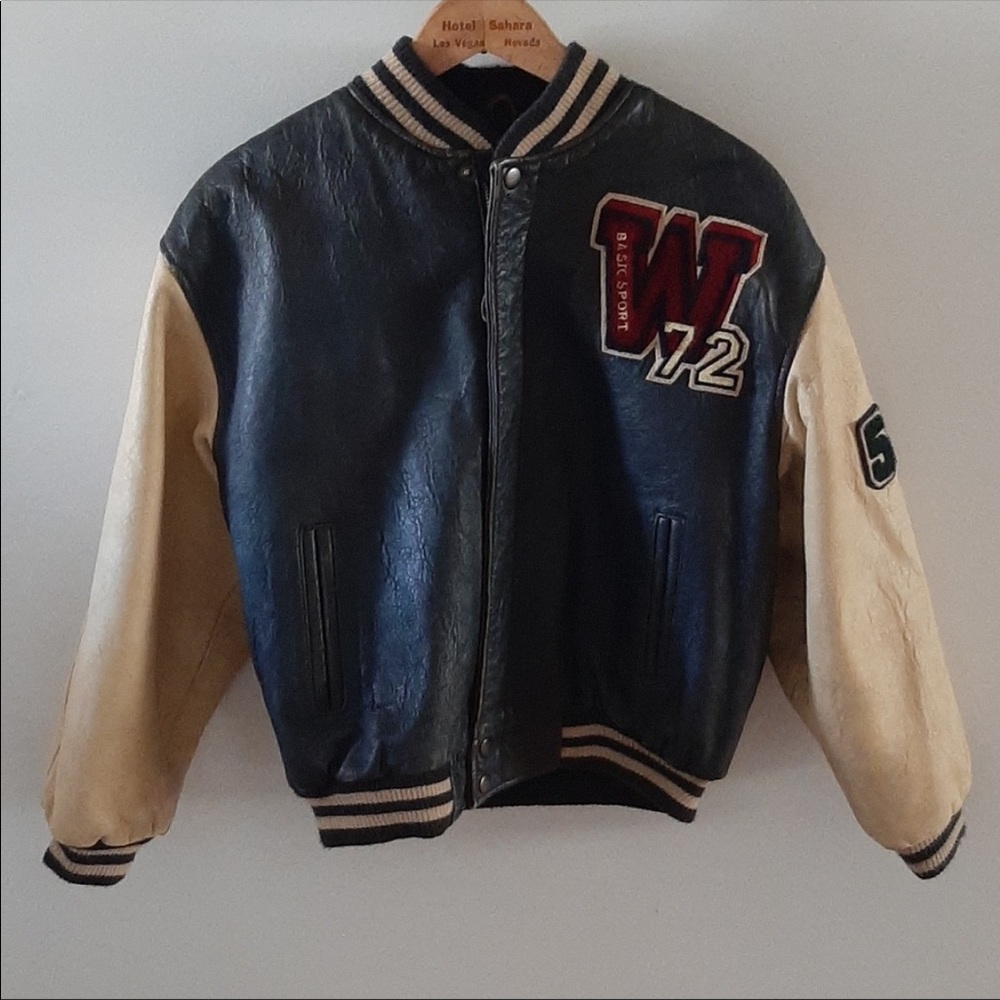 Vintage Gap Varsity Jacket . Leather. - Gem